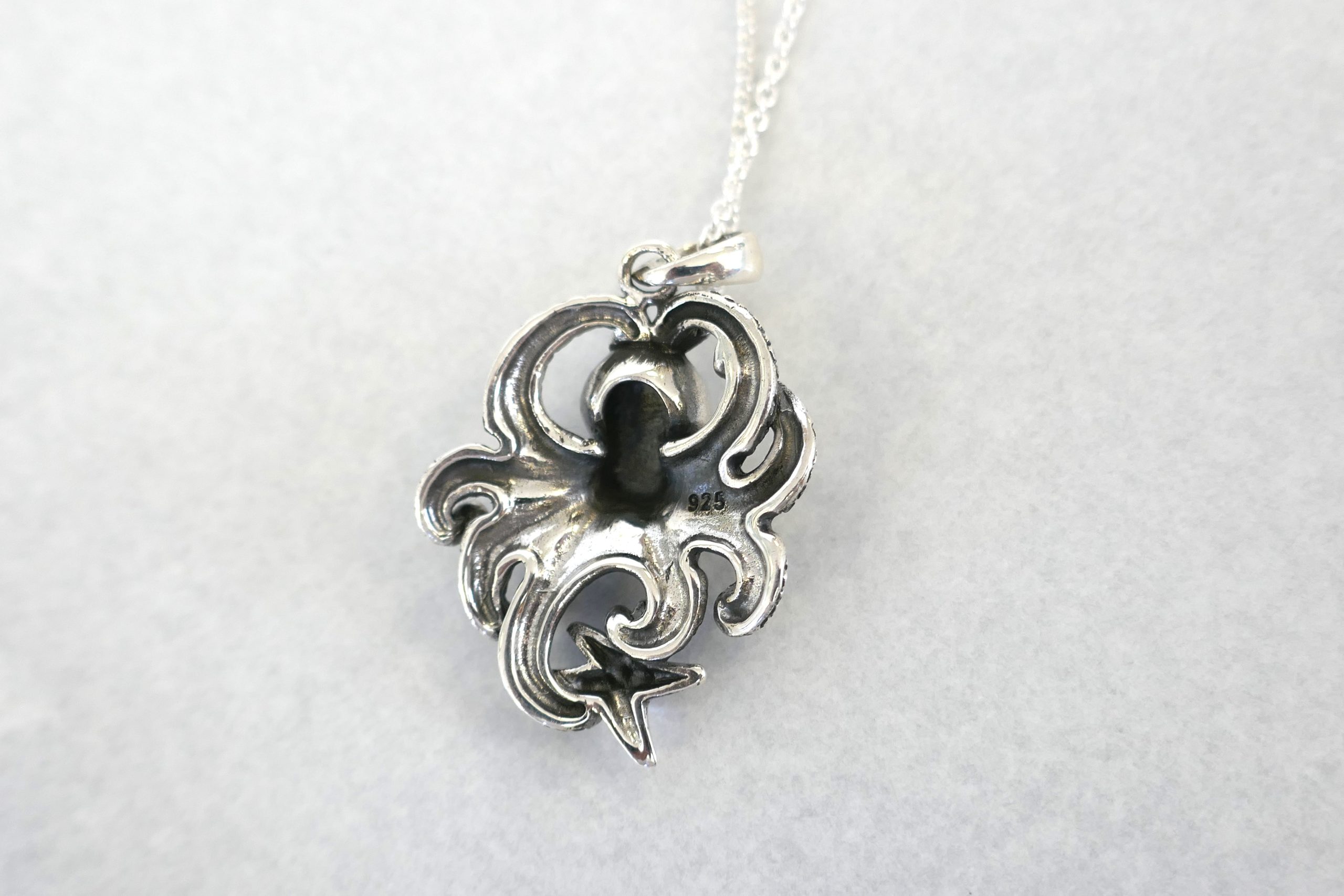 Sterling Silver Paua Shell Octopus Pendant and chain – Napier Antiques